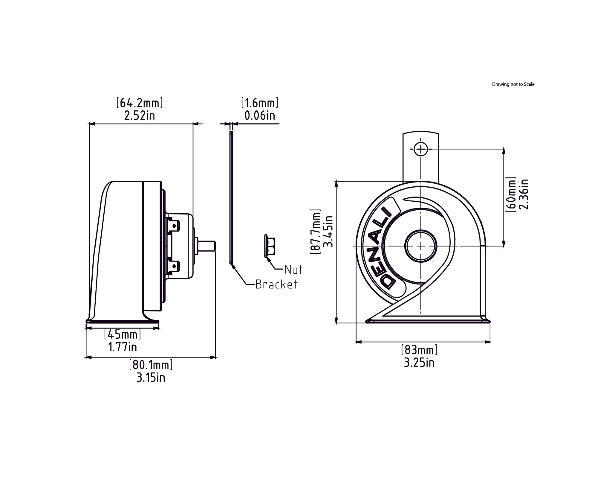 SoundBomb™ Mini Electromagnetic Low Tone Horn